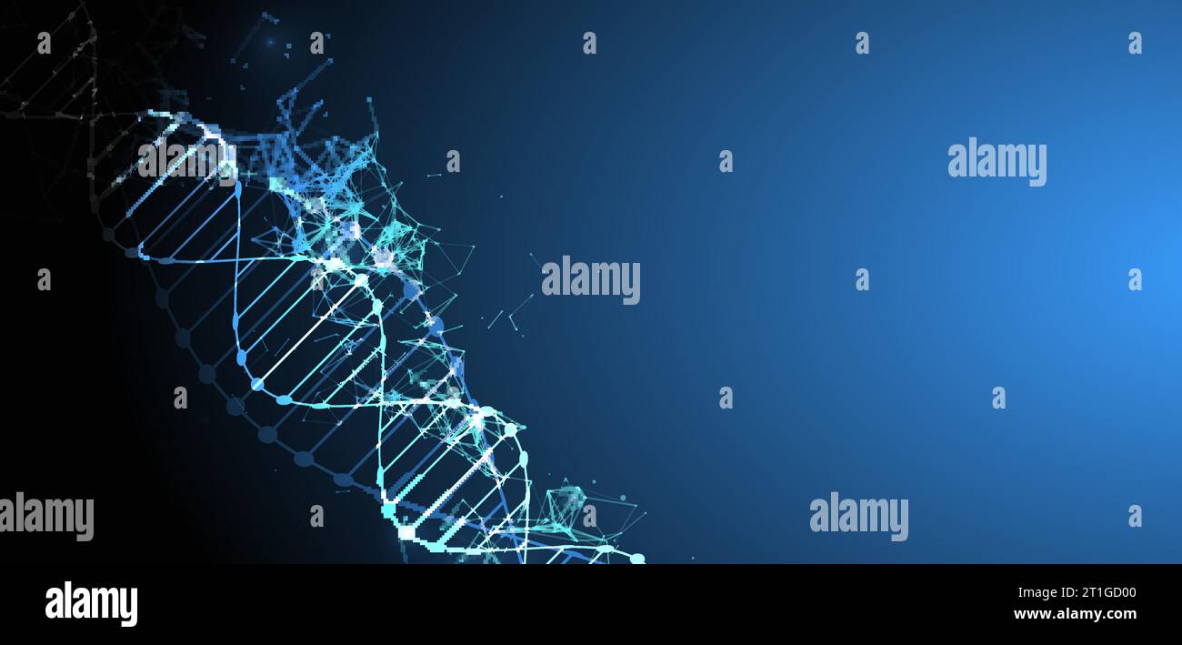 Science template, wallpaper or banner with a DNA molecules. Vector ...