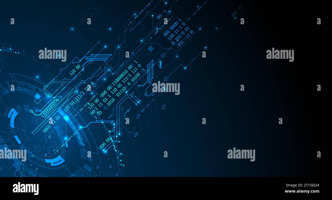 Abstract technology concept. Circuit board, high computer color ...