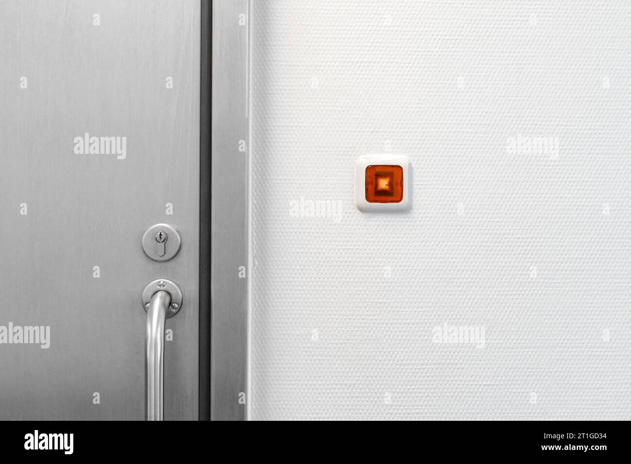 Steel door to the laboratory. Closed steel door Stock Photo - Alamy
