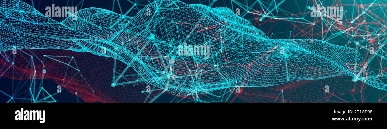 Abstract polygonal vector science background with connecting dots and lines Stock Vector Image ...