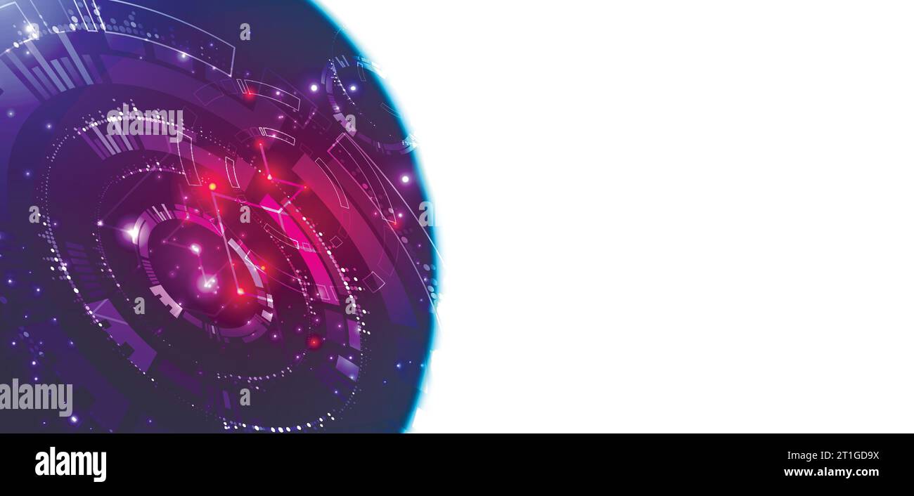 Abstract technology concept. Circuit board, high computer color ...