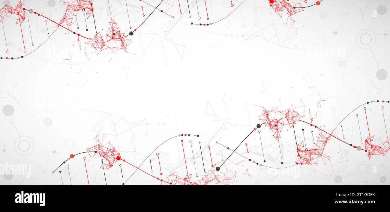 Science template, abstract background with a 3D DNA molecules. Vector ...