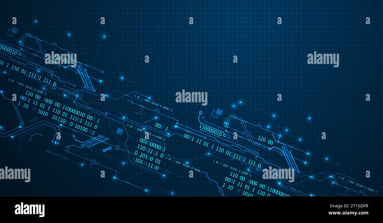 Abstract technology concept. Circuit board, high computer color background. Vector illustration ...