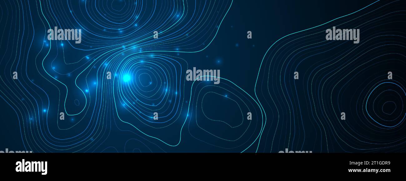 Vector landscape geodesy topography map background. Line texture ...