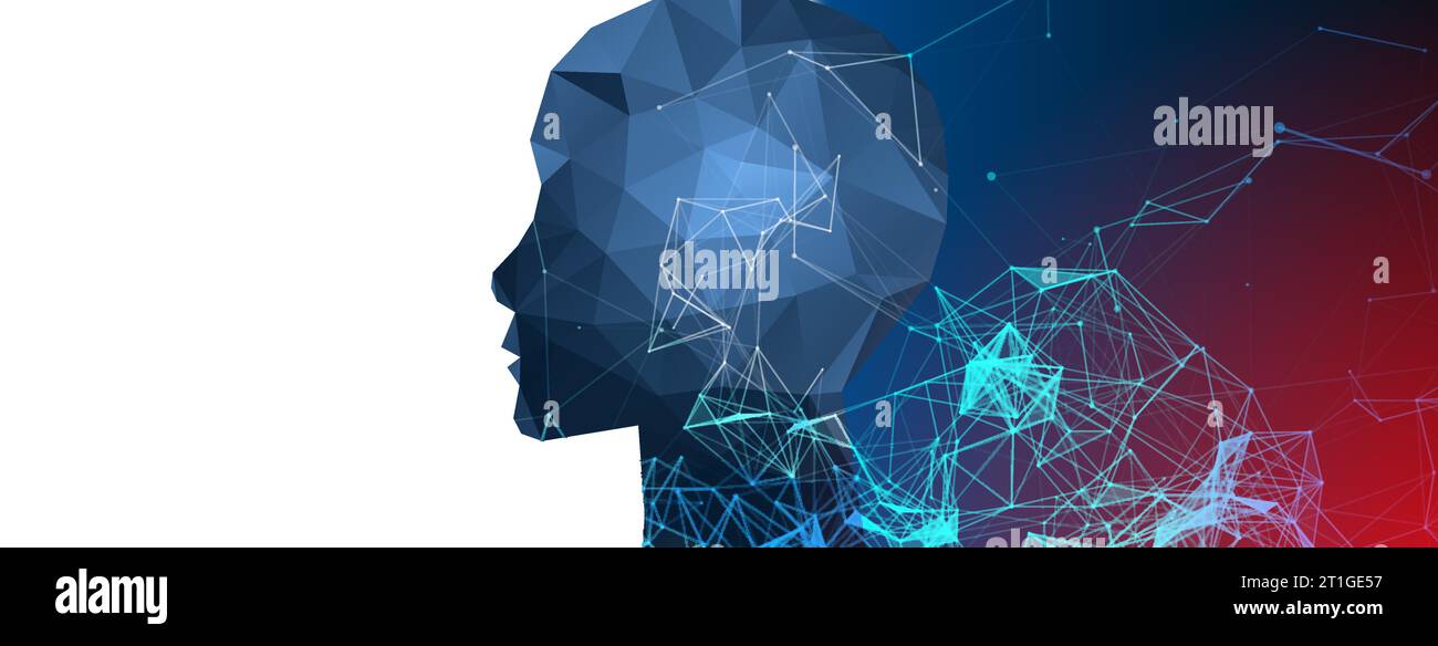 Artificial Intelligence concept. Creative brain concept background ...