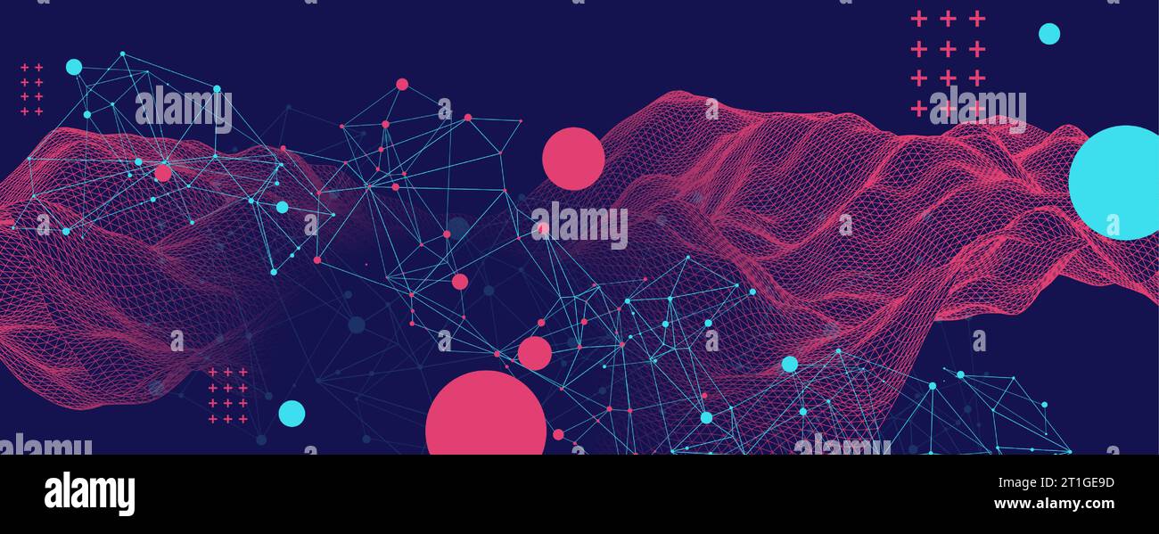 Template for science and technology presentation. Plexus style ...