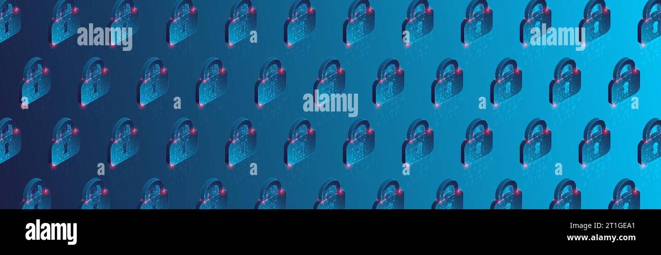 Isometric padlock simple pattern Stock Vector Image & Art - Alamy
