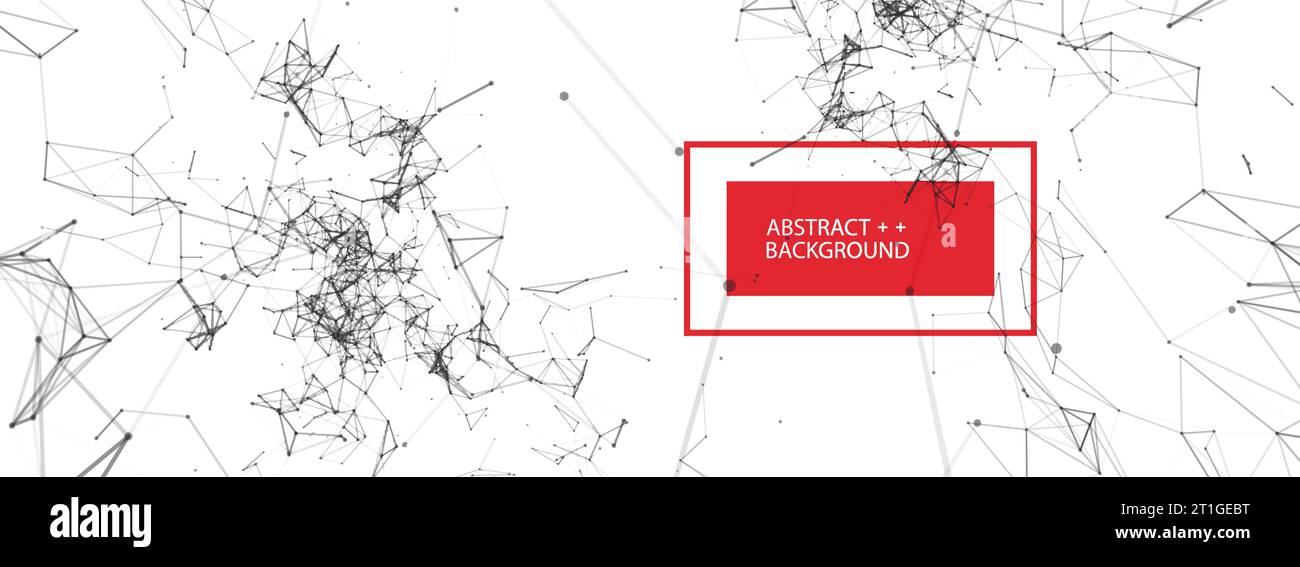 Abstract Polygonal Vector Background With Connecting Dots And Lines Digital Data Visualization