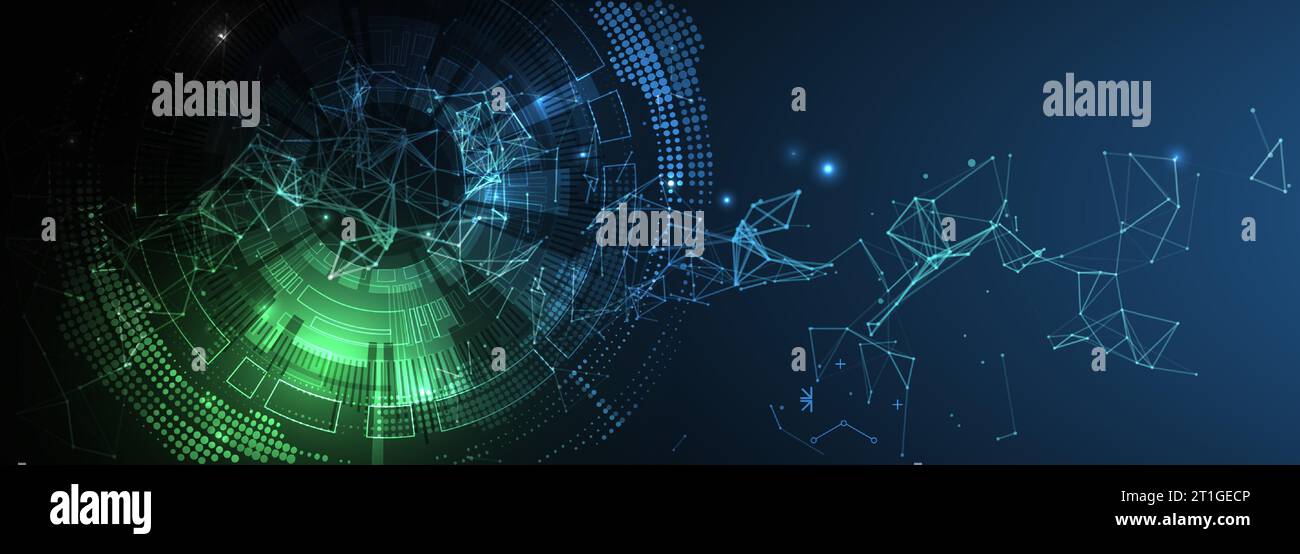 Abstract technology background with plexus effect. Vector illustration ...