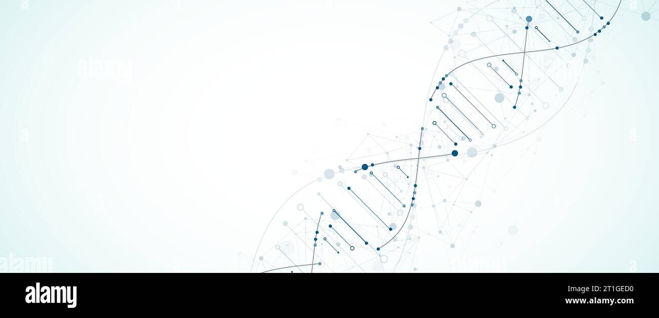 Science template, wallpaper or banner with a DNA molecules. Vector ...