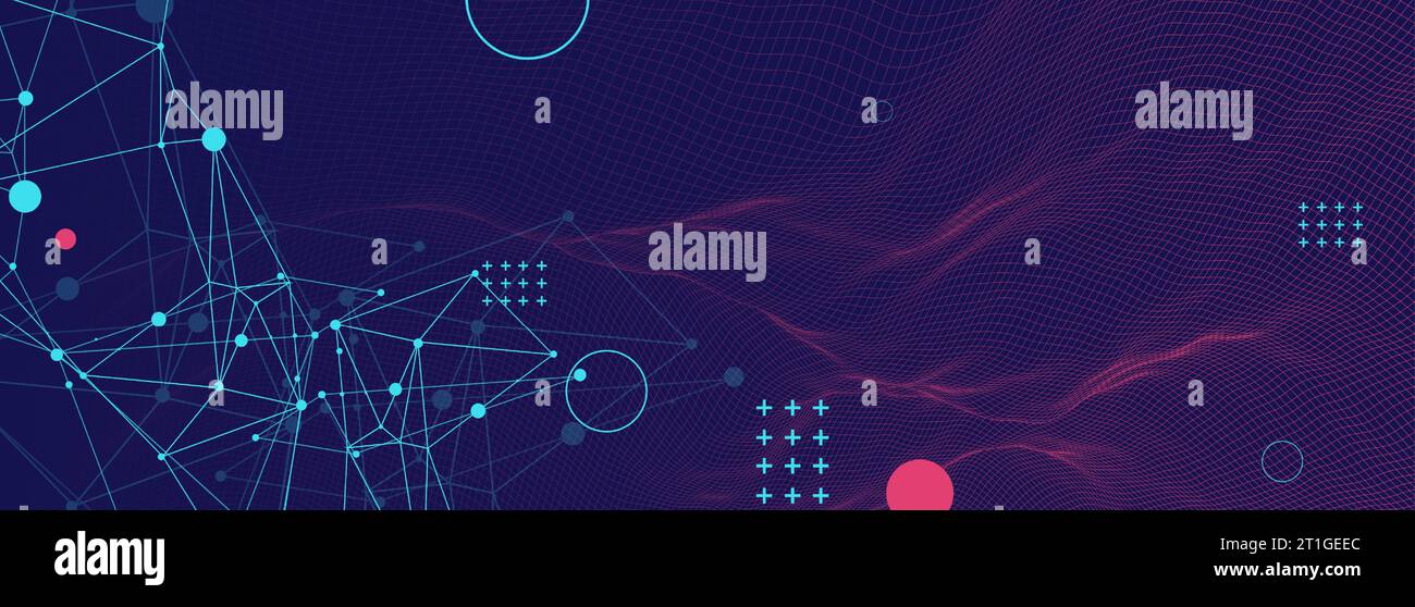 Wireframe background with plexus effect. Futuristic vector illustration Stock Vector Image & Art ...