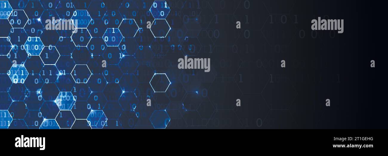 Abstract blue hexagon futuristic background for design works Stock Vector Image & Art - Alamy