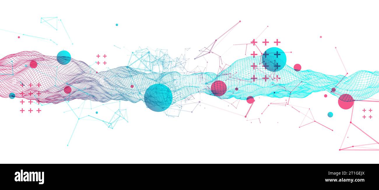 Wireframe background with plexus effect. Futuristic vector illustration Stock Vector Image & Art ...