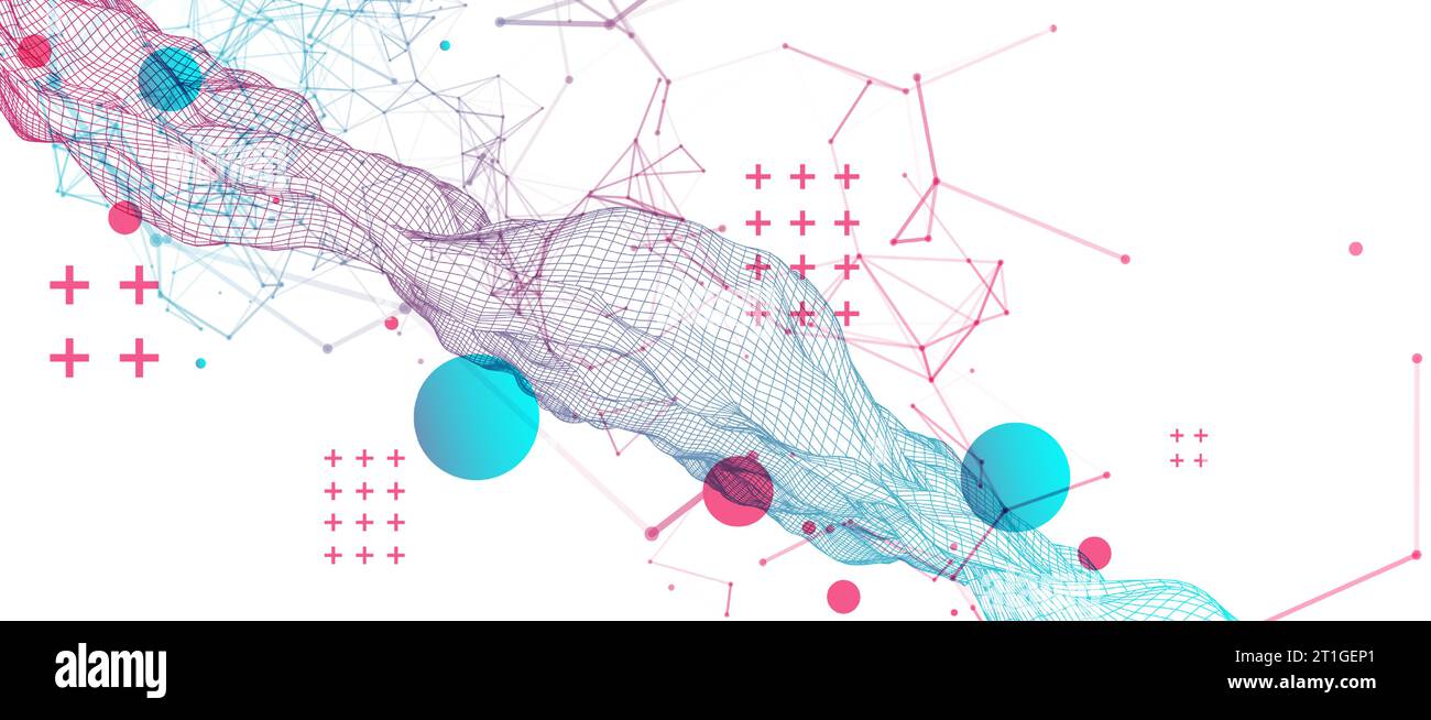 Wireframe background with plexus effect. Futuristic vector illustration Stock Vector Image & Art ...