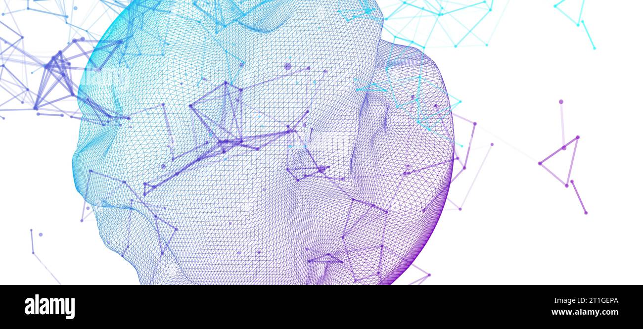 Abstract sphere background with waves. 3D surface Stock Vector Image ...