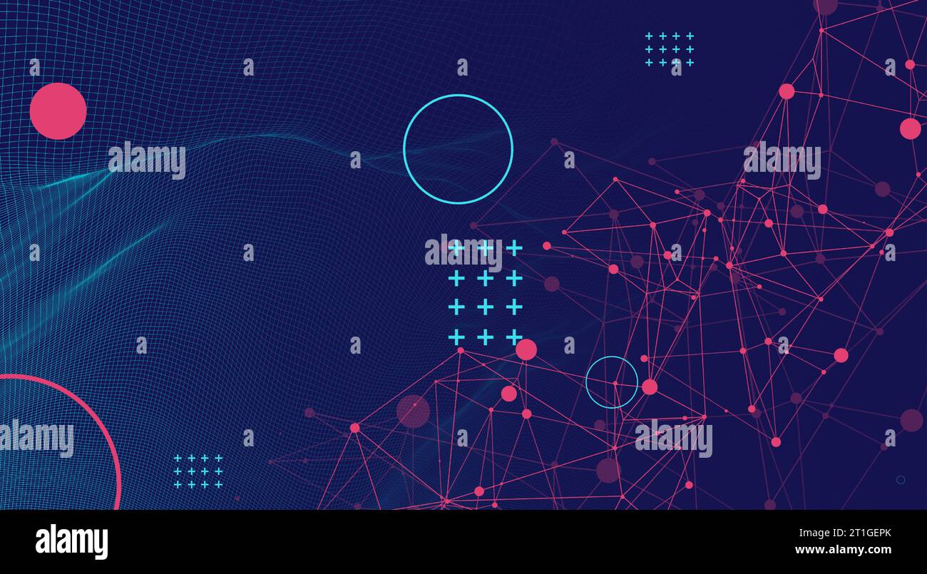 Wireframe background with plexus effect. Futuristic vector illustration Stock Vector Image & Art ...