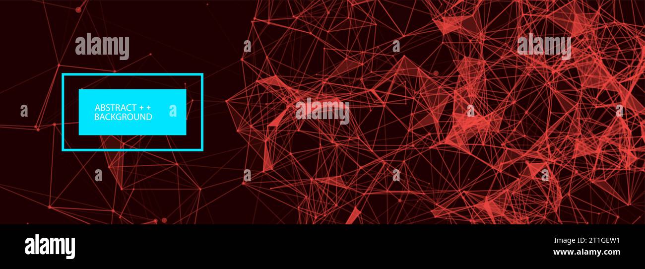 Abstract polygonal vector science background with connecting dots and ...