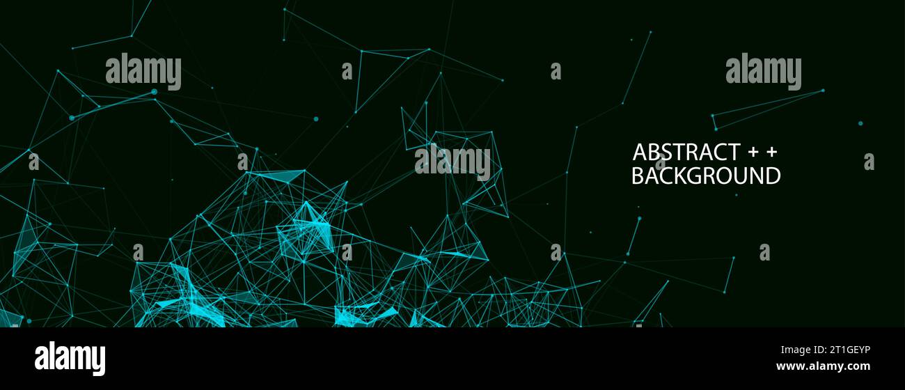 Abstract polygonal vector science background with connecting dots and lines Stock Vector Image ...