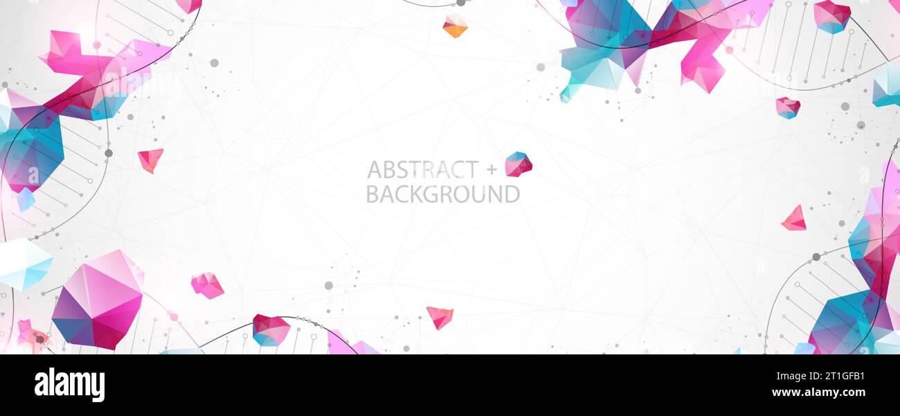 DNA molecules science template, abstract background. Vector ...