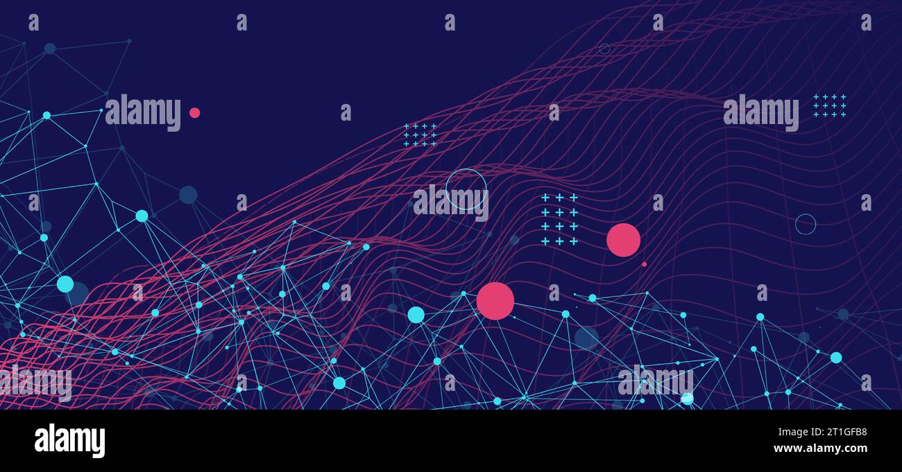 Template for science and technology presentation. Plexus style ...