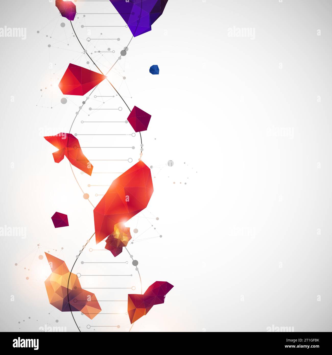 DNA molecules science template, abstract background. Vector ...