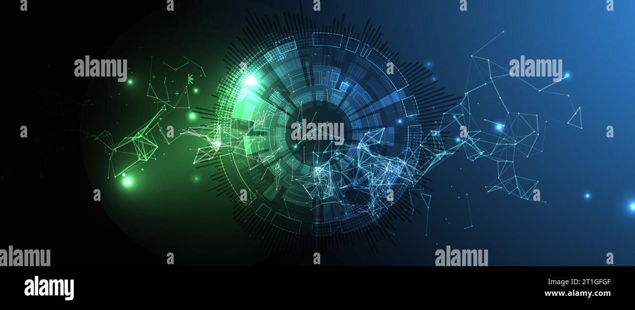 Abstract technology background with plexus effect. Vector illustration ...