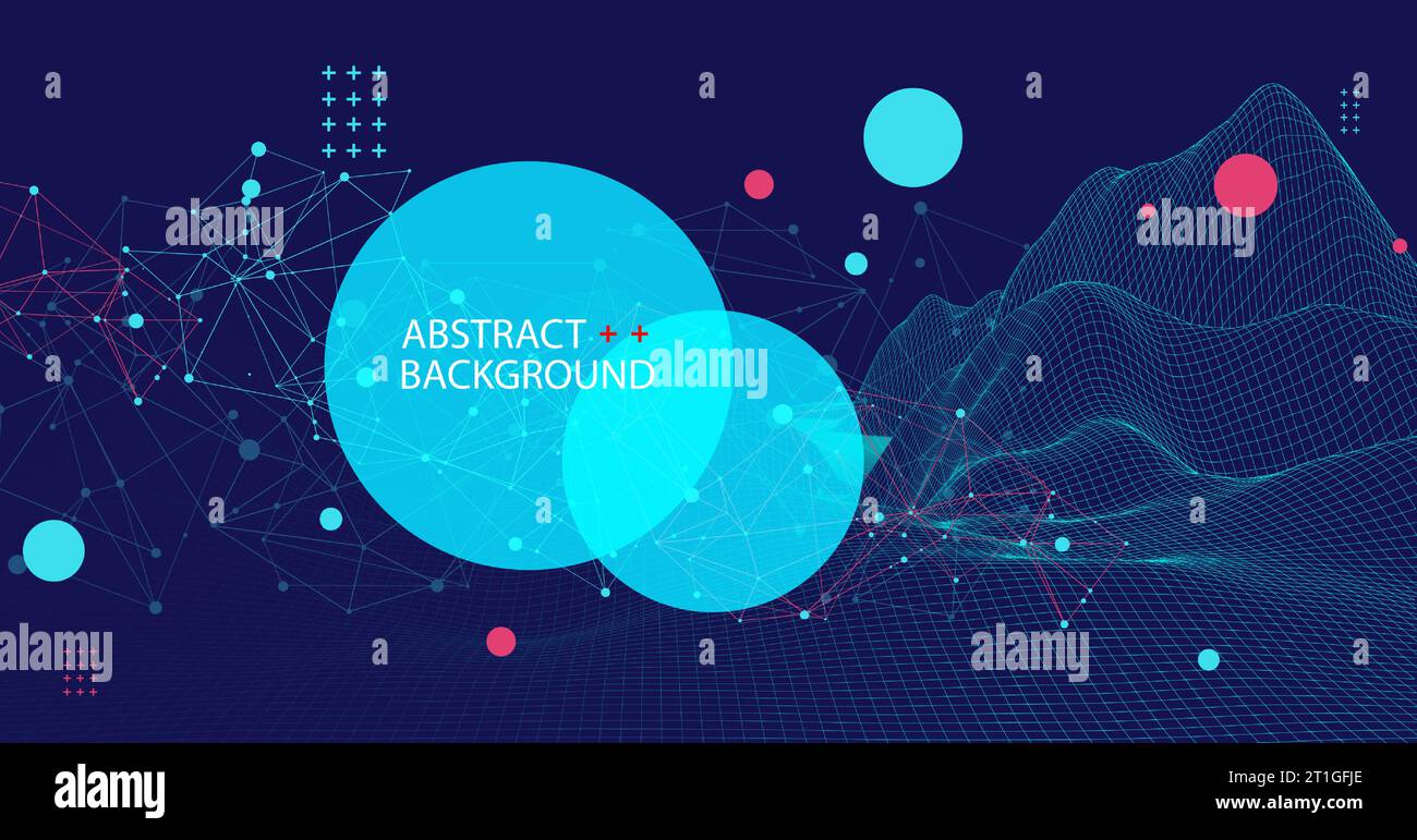 Wireframe background with plexus effect. Futuristic vector illustration Stock Vector Image & Art ...