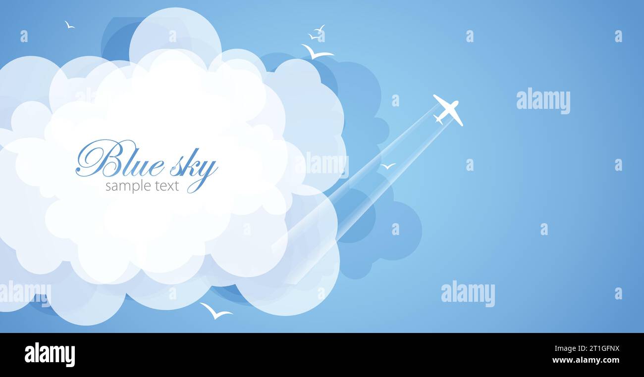 Blue sky with clouds Stock Vector Image & Art - Alamy
