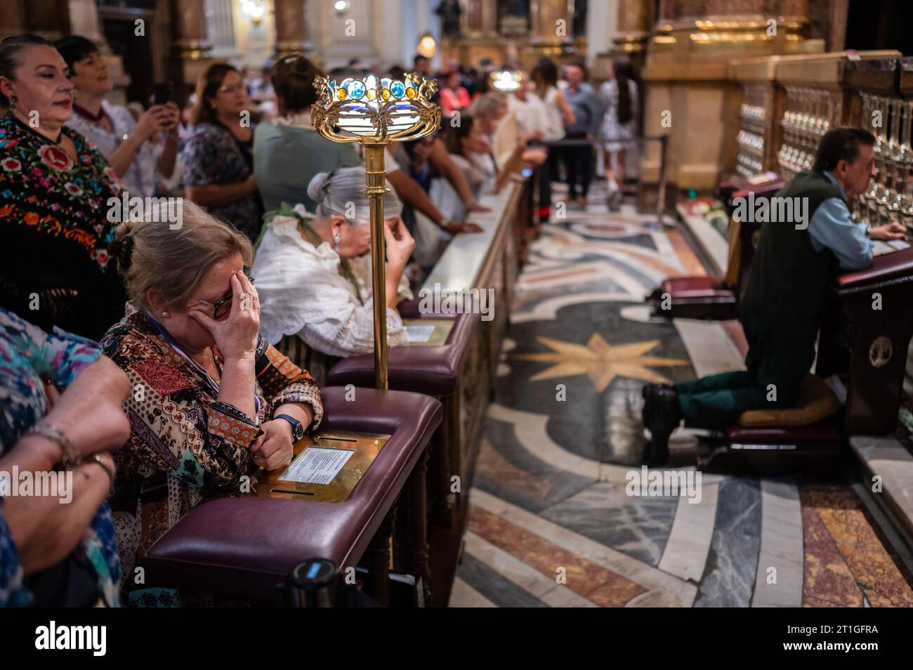Believers inside the Cathedral-Basilica of Our Lady of the Pillar ...