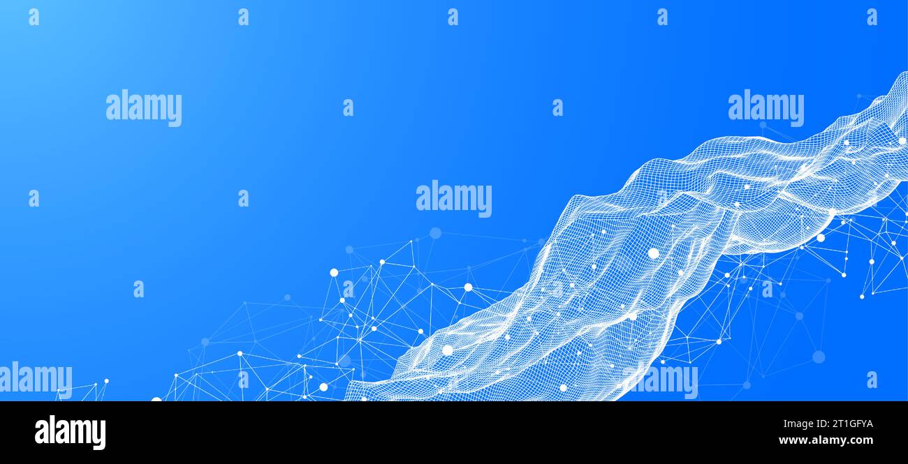 Abstract polygonal vector science background with connecting dots and lines Stock Vector Image ...