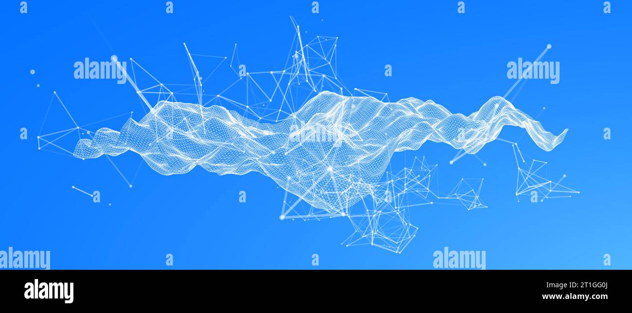 Abstract polygonal vector science background with connecting dots and lines Stock Vector Image ...