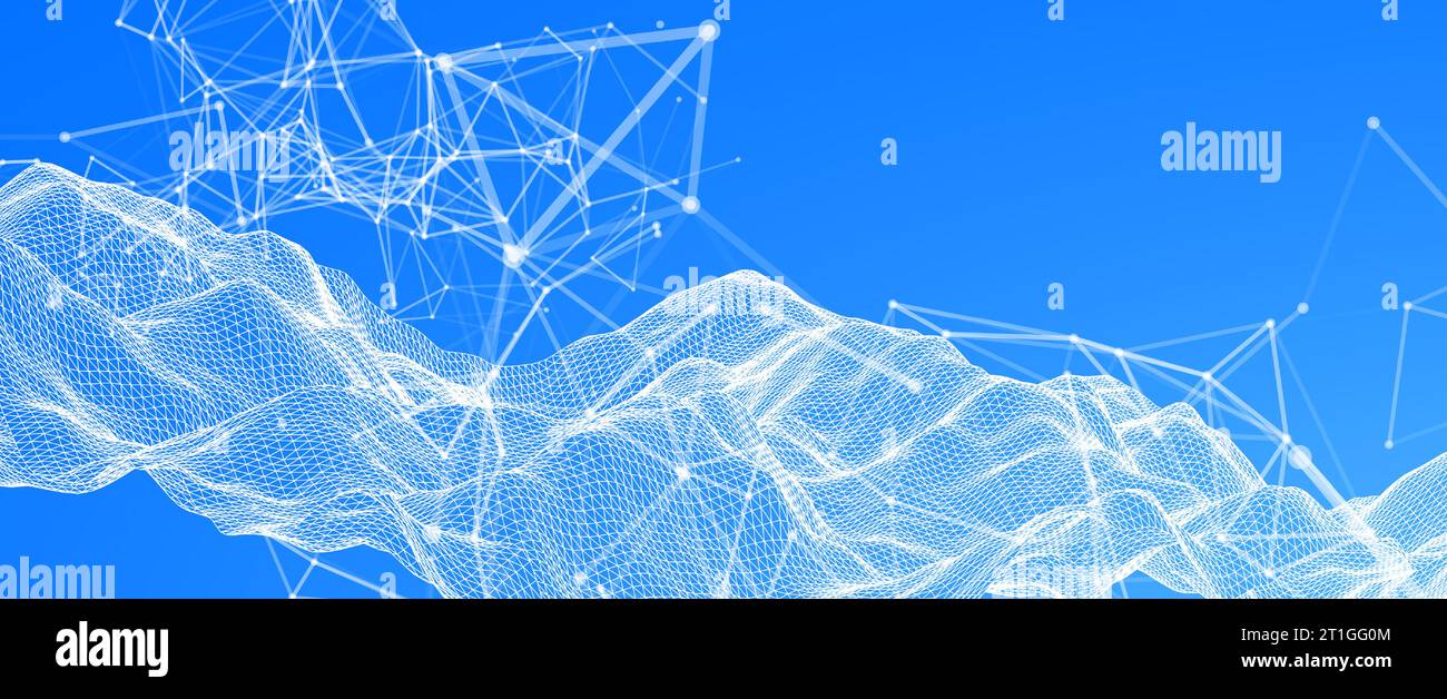 Abstract Polygonal Vector Science Background With Connecting Dots And Lines Stock Vector Image