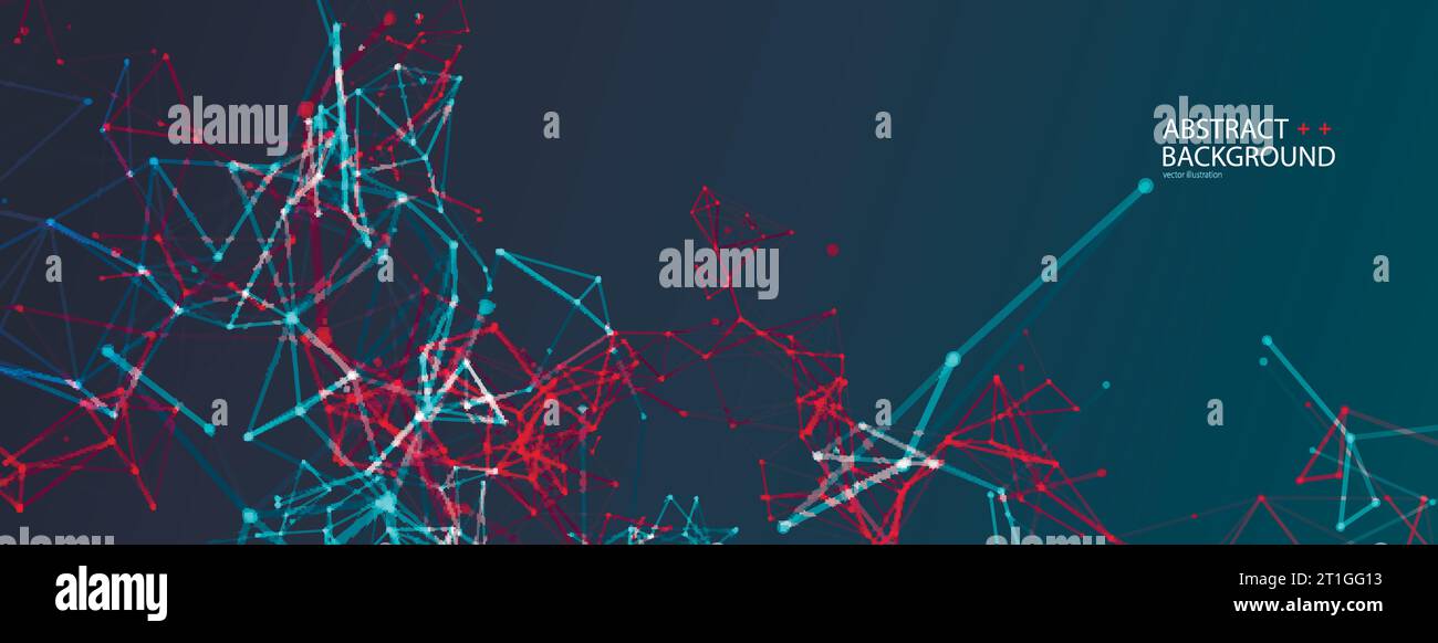 Abstract polygonal vector science background with connecting dots and lines Stock Vector Image ...