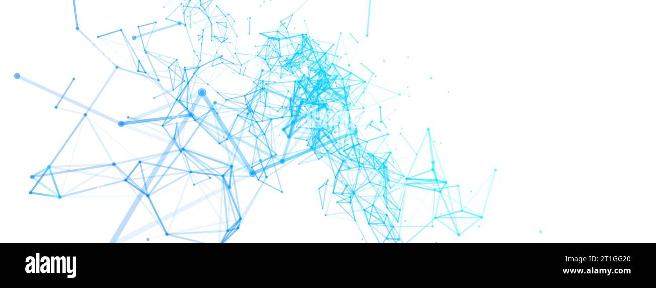 Abstract Polygonal Vector Background With Connecting Dots And Lines Digital Data Visualization