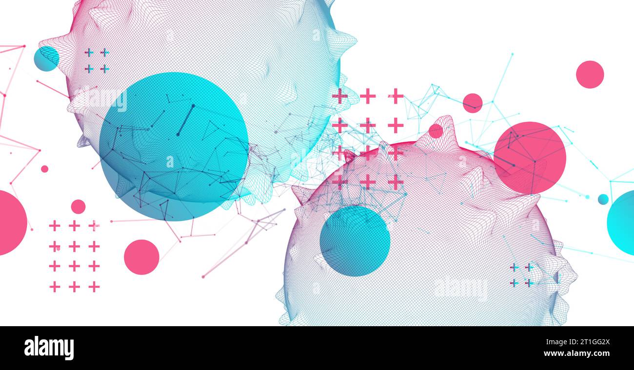 Abstract sphere background with plexus effect. 3D surface Stock Vector ...