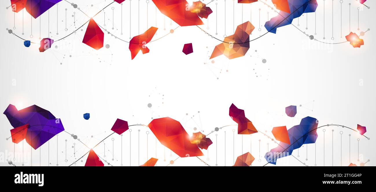 DNA molecules science template, abstract background. Vector ...
