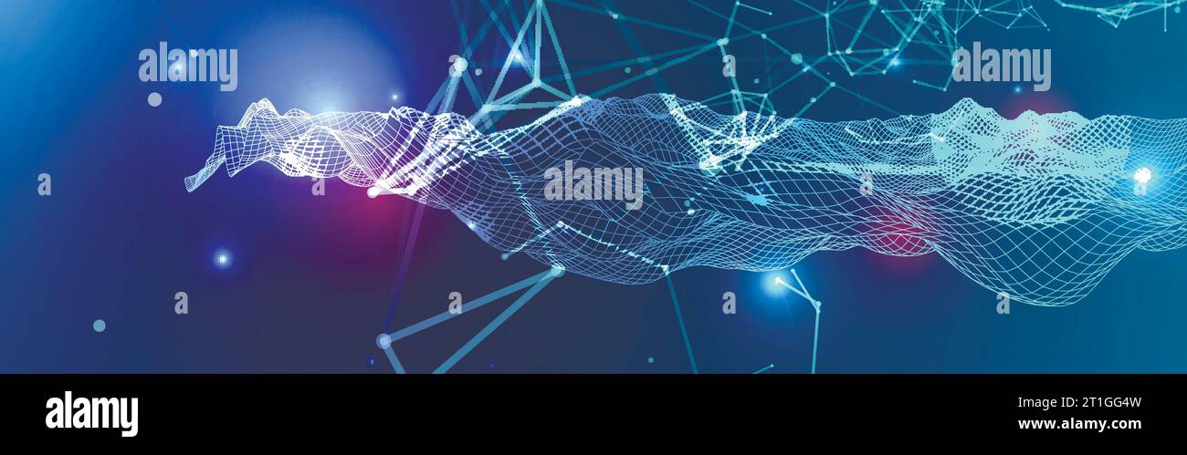 Abstract polygonal vector background with connecting dots and lines ...