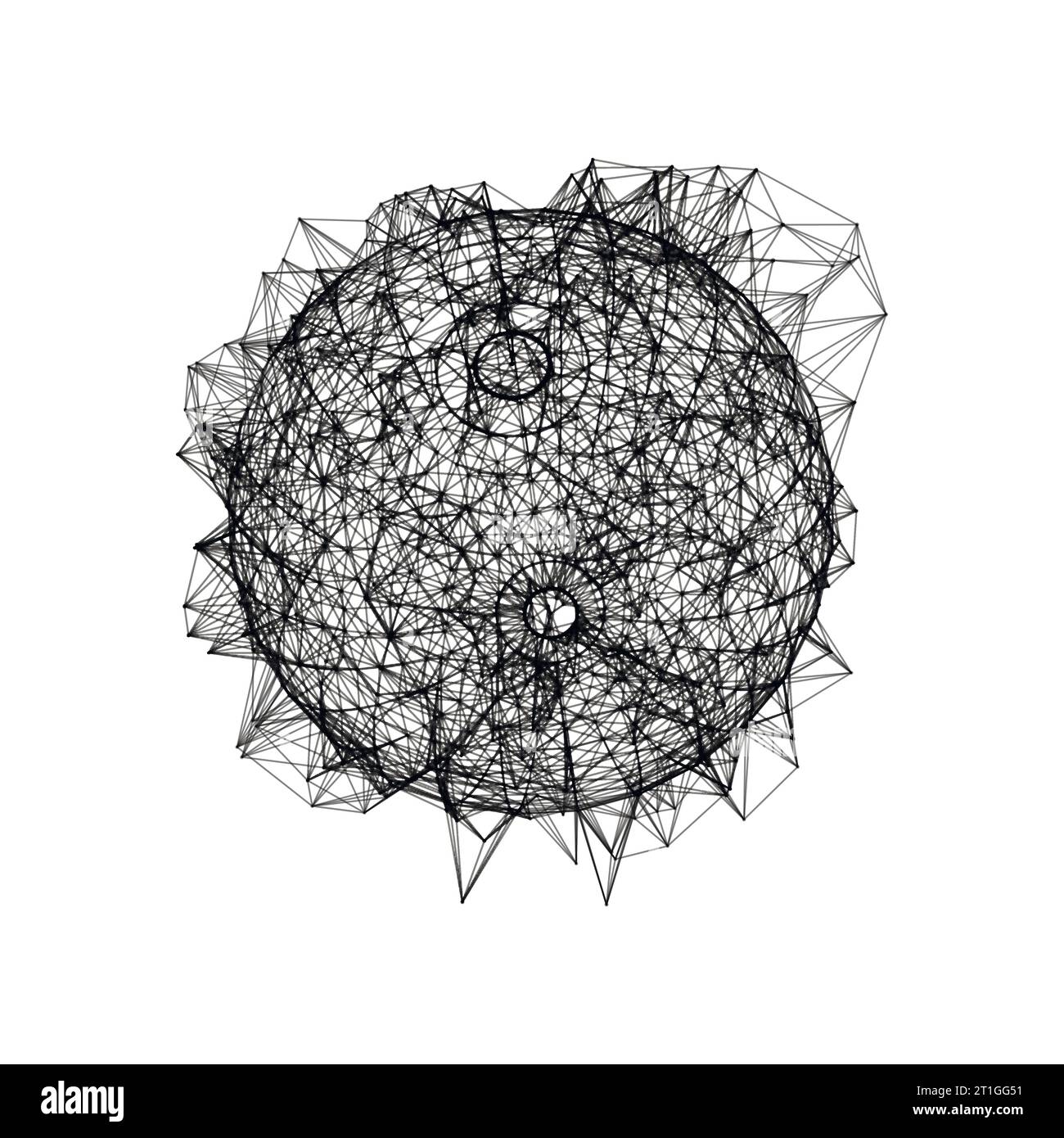 Abstract geometric 3d sphere made of points and lines. Futuristic technology style Stock Vector ...