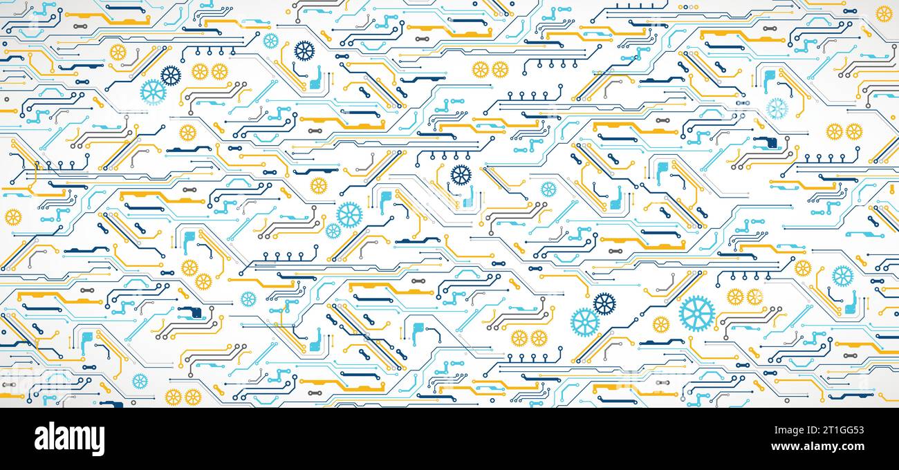 Hi-tech digital technology and engineering theme Stock Vector Image ...