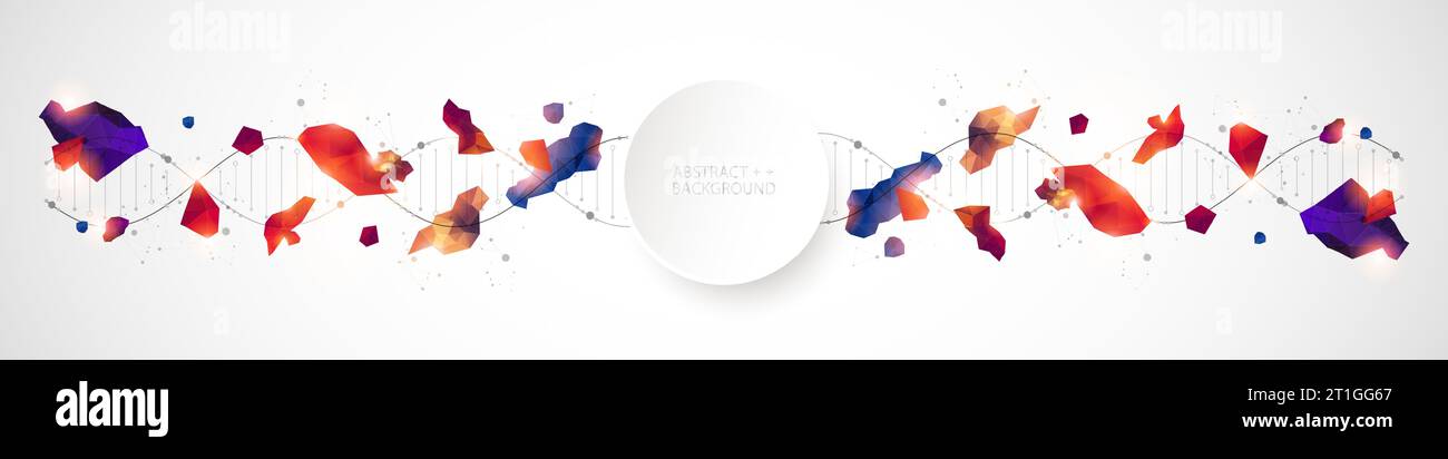 DNA molecules science template, abstract background. Vector ...