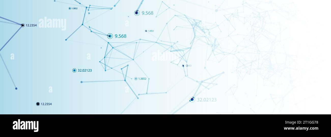 Abstract Polygonal Vector Background With Connecting Dots And Lines Digital Data Visualization
