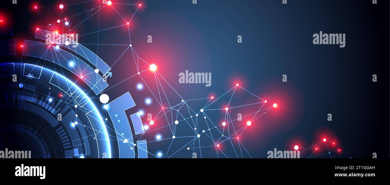 Vector illustration, Hi-tech digital technology and engineering theme ...