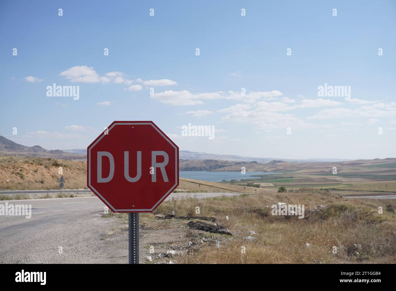 stop sign. traffic sign. stop sign in Turkish Stock Photo - Alamy