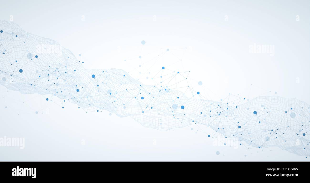 Template for science and technology presentation. Plexus style ...