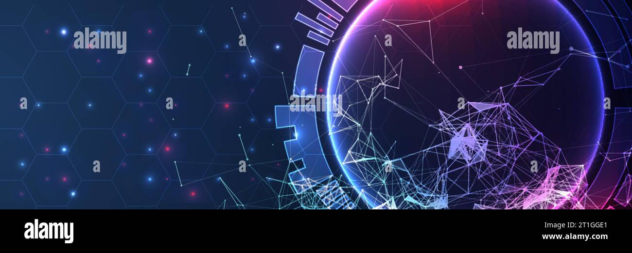 Hi-tech digital technology and engineering theme. Abstract background ...