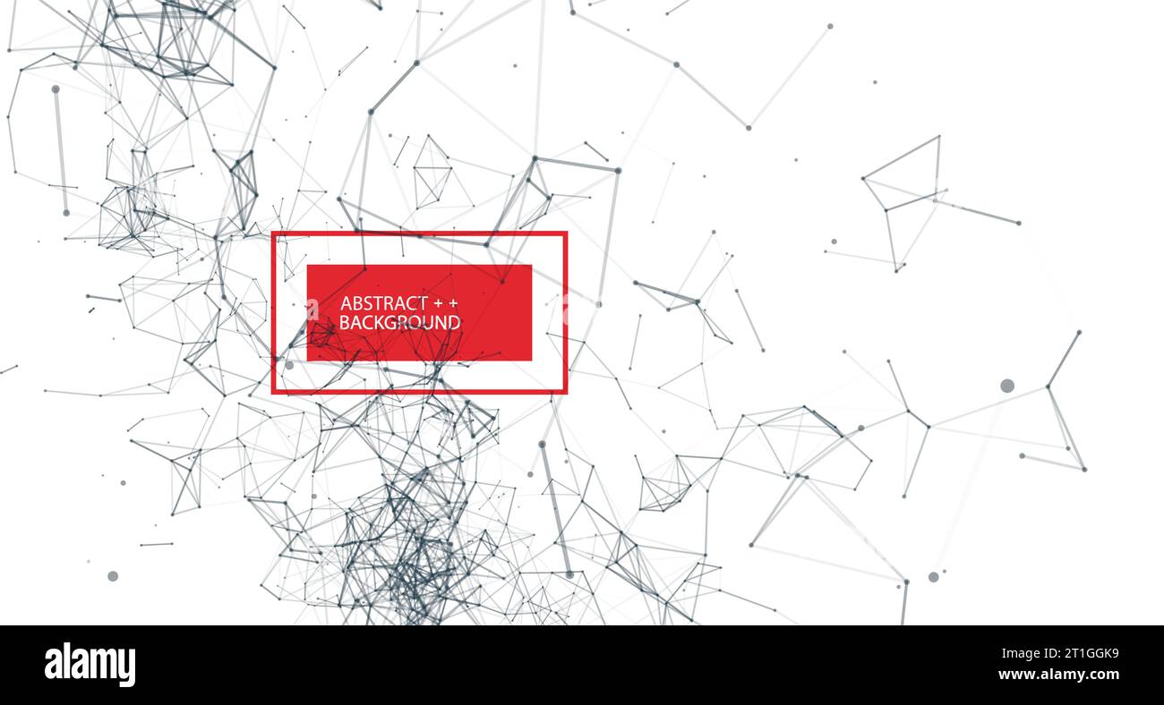 Abstract Polygonal Vector Background With Connecting Dots And Lines Digital Data Visualization