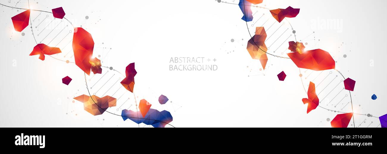 DNA molecules science template, abstract background. Vector ...