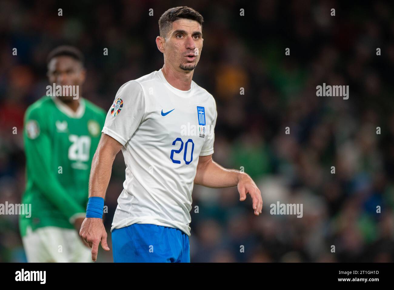Dublin, Republic Of Ireland. 13th Oct, 2023. Petros Mantalos of Greece ...