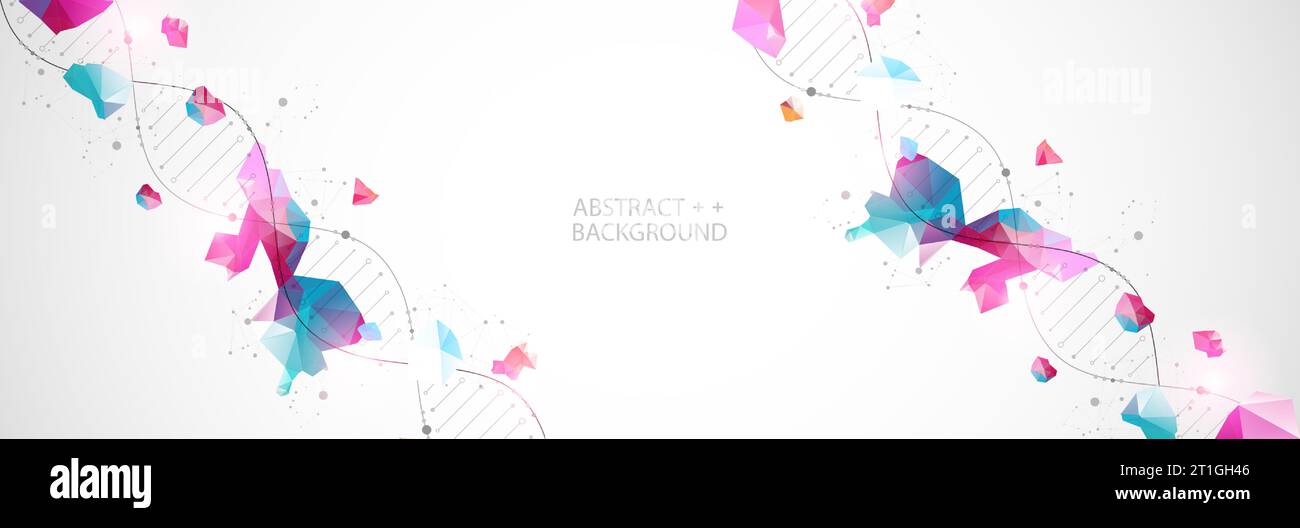 DNA molecules science template, abstract background. Vector ...