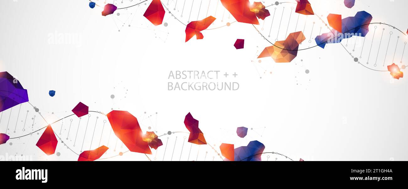 DNA molecules science template, abstract background. Vector ...